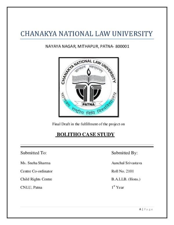 (PDF) Bolitho Case Study (Semester 1 Law)