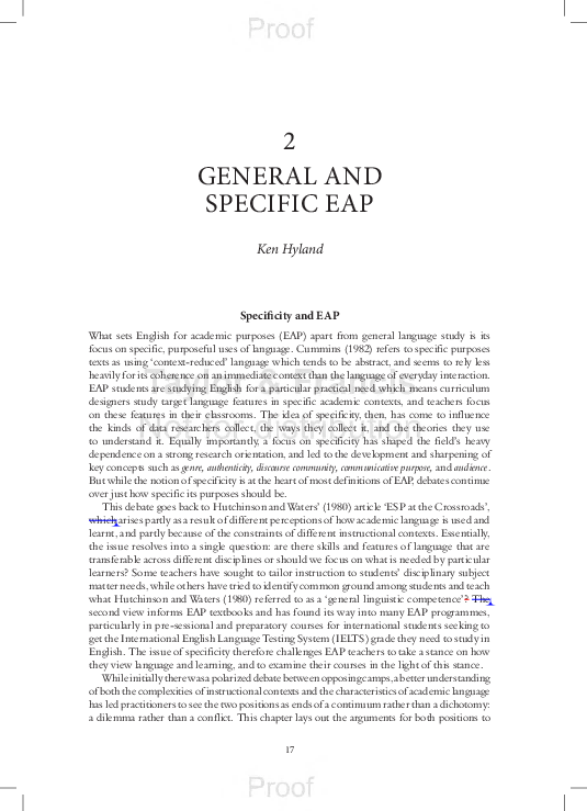 (PDF) General and specific EAP