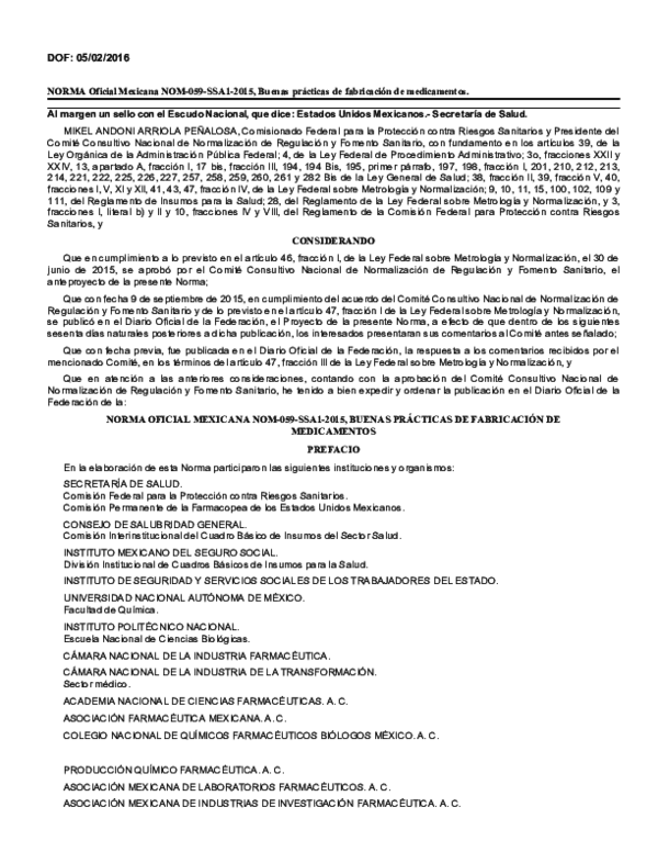 (PDF) NOM 059 SSA | Alejandra Rosas Villavicencio - Academia.edu