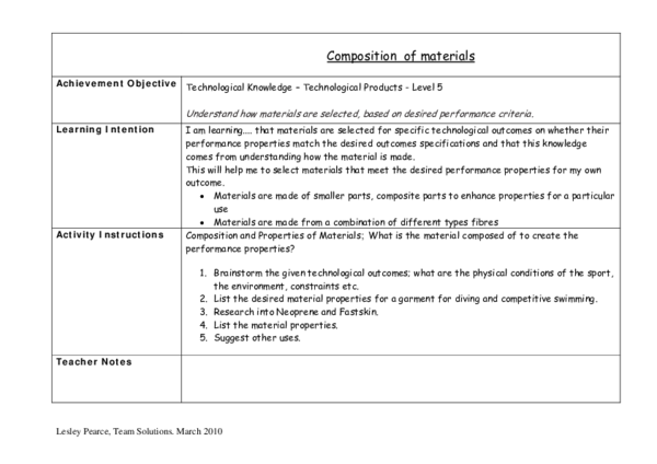 (PDF) Composition of materials