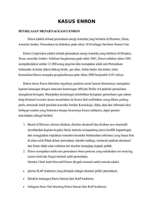 (DOC) KASUS ENRON
