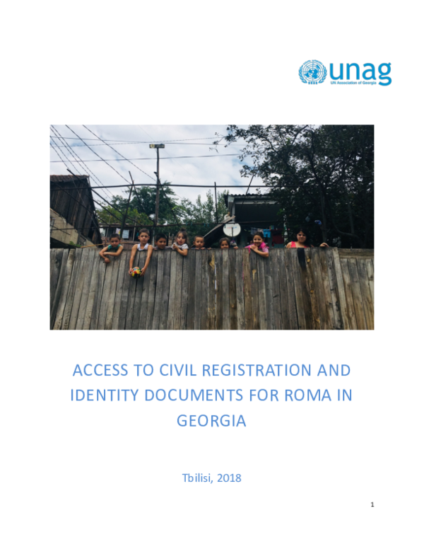 (PDF) ACCESS TO CIVIL REGISTRATION AND IDENTITY DOCUMENTS FOR ROMA IN ...