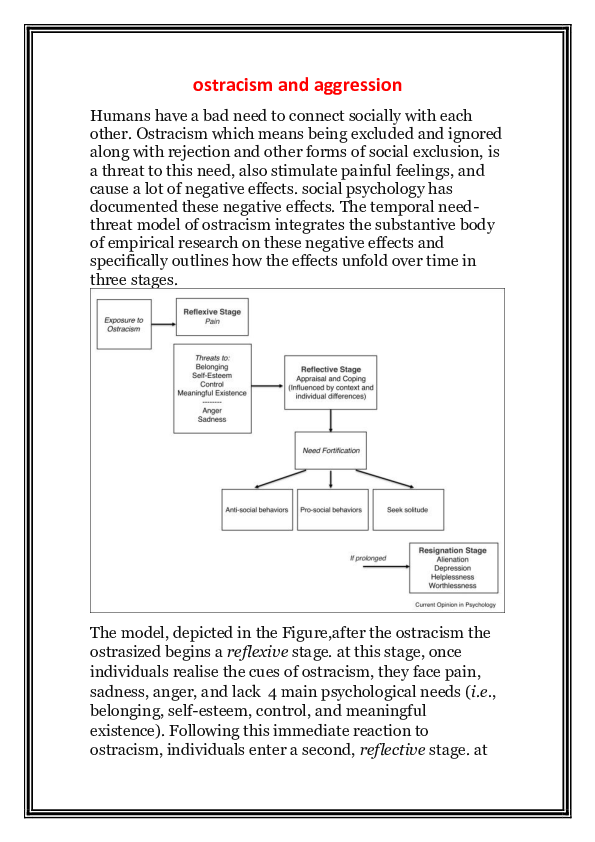 (DOC) ostracism and aggression
