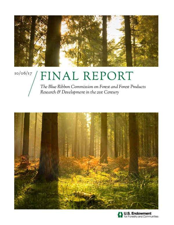 (PDF) Final Report: The Blue-Ribbon Commission on Forest and Forest ...
