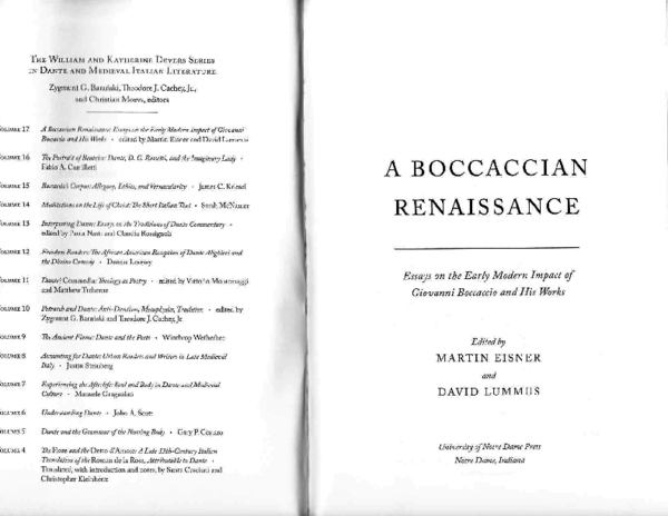 (PDF) Boccaccio's Humanist Brigata: Reading the 'Decameron' in the ...