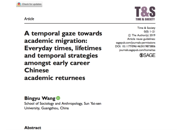 (PDF) A temporal gaze towards academic migration: Everyday times ...