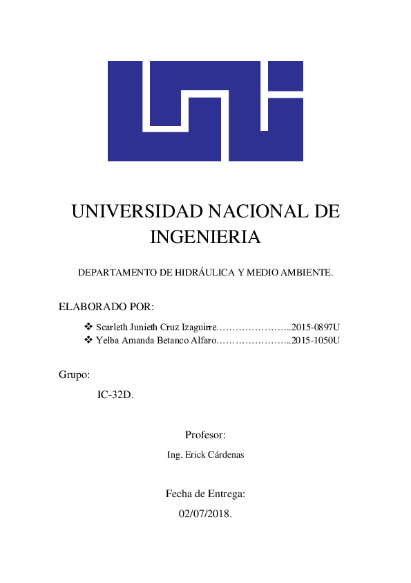 (PDF) UNIVERSIDAD NACIONAL DE INGENIERIA