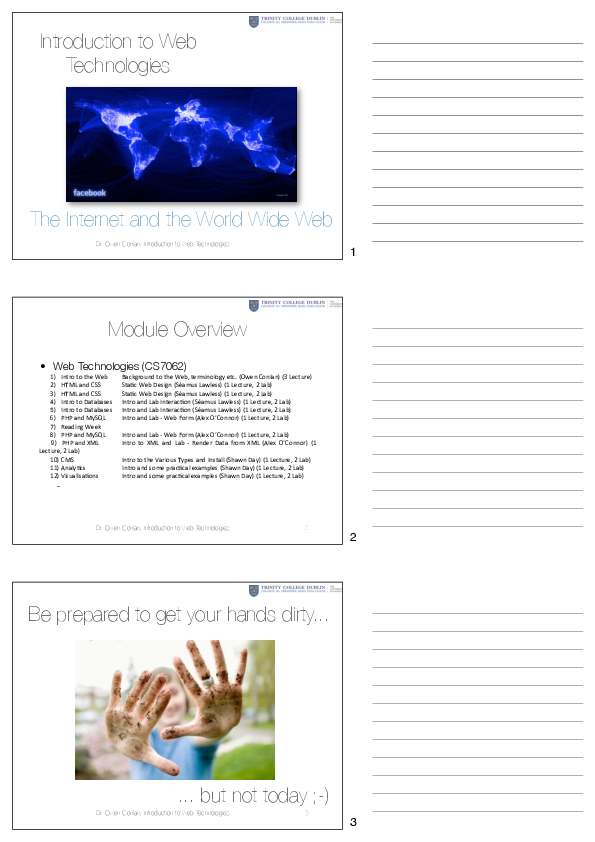 (PDF) Web Technologies Handout