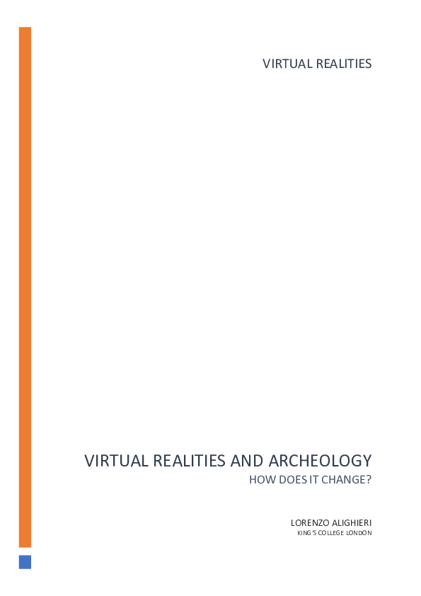 (PDF) VIRTUAL REALITIES AND ARCHEOLOGY - VIRTUAL REALITIES