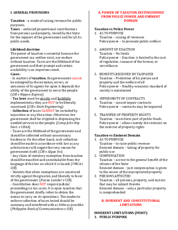 (DOC) TAX NOTES - COMPLETE