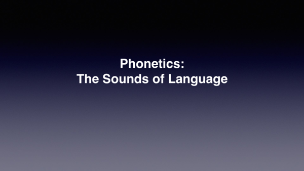 (PDF) Phonetics: The Sounds of Language