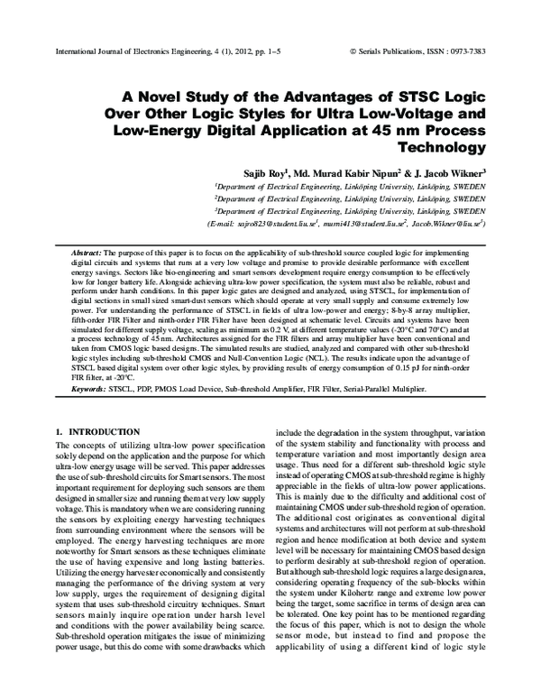 (PDF) A Novel Study of the Advantages of STSC Logic Over Other Logic ...