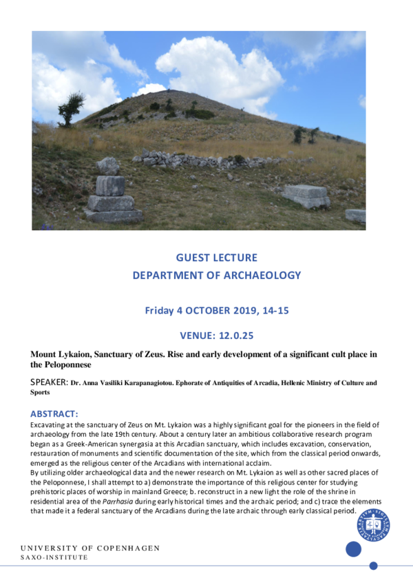 (DOC) Mount Lykaion, Sanctuary of Zeus. Rise and early development of a ...