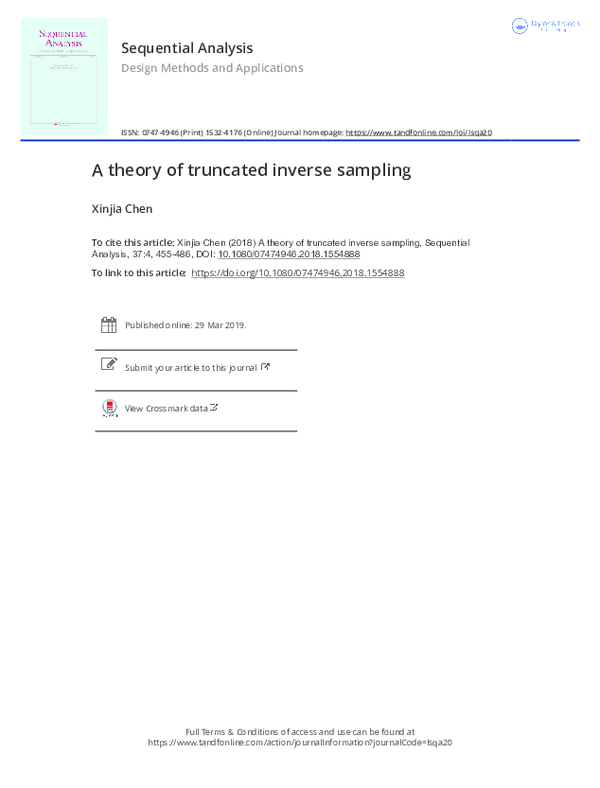 (PDF) A theory of truncated inverse sampling A theory of truncated ...