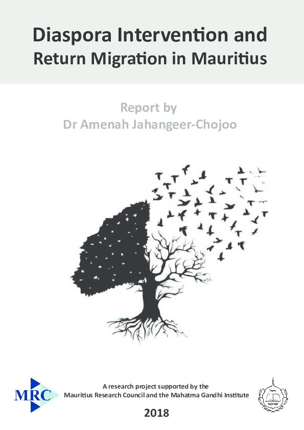 (PDF) Diaspora Intervention and Return Migration in Mauritius