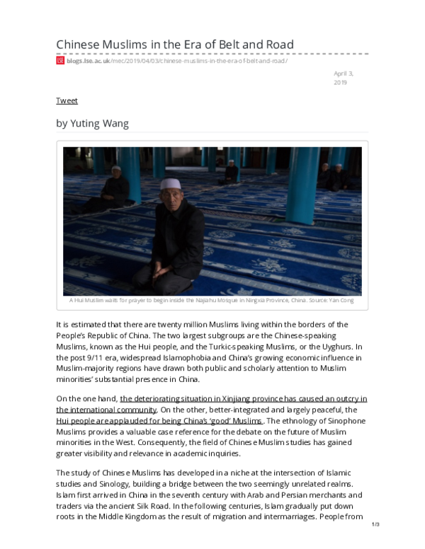 (PDF) Chinese Muslims in the Era of Belt and Road/chinese-muslims-in ...