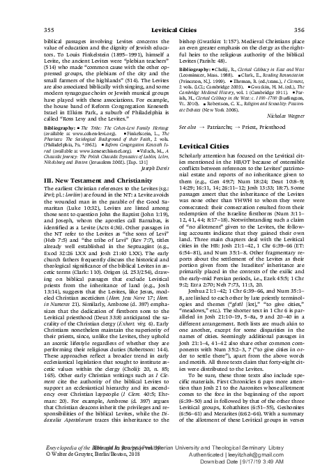 (PDF) Levitical Cities