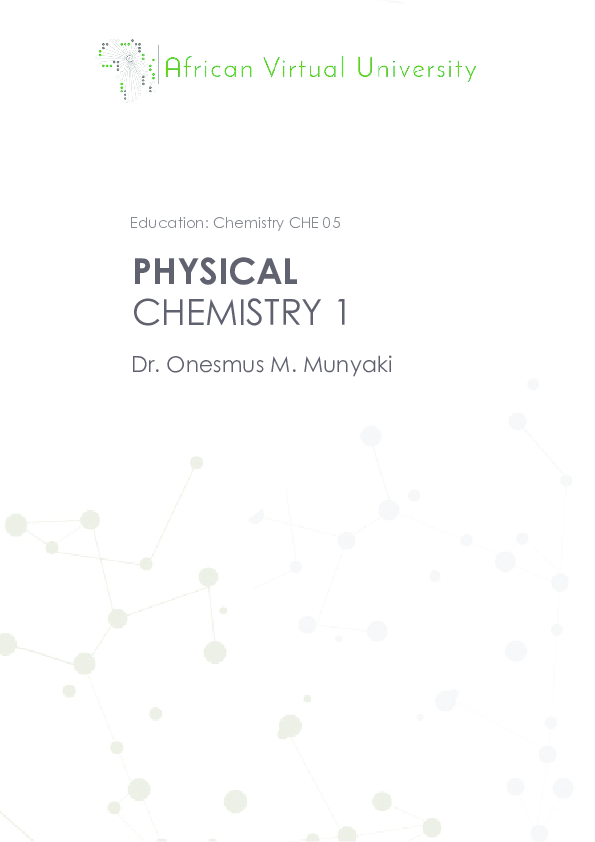 (PDF) PHYSICAL CHEMISTRY 1