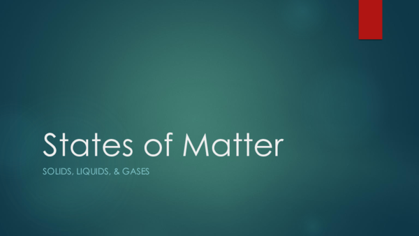 (PPT) States of Matter Power Point