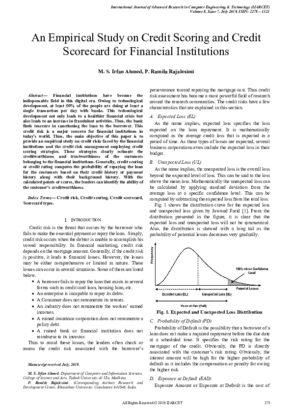 (PDF) An Empirical Study on Credit Scoring and Credit Scorecard for ...