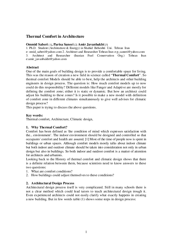 (PDF) Thermal Comfort in Architecture | Eric Juma - Academia.edu