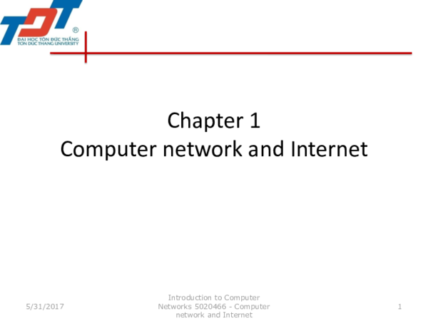 (PDF) Chapter 1 Computer network and Internet