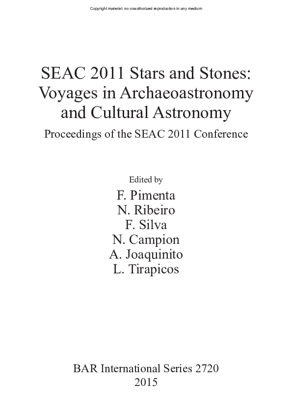 (PDF) SEAC 2011 Stars and Stones: Voyages in Archaeoastronomy and ...