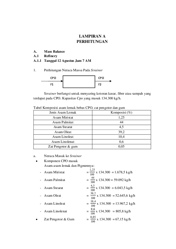 (PDF) mass balance dan energy balan pada proses refinery dan fraksinasi