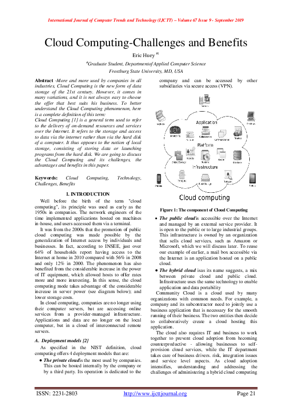(PDF) Cloud Computing-Challenges and Benefits