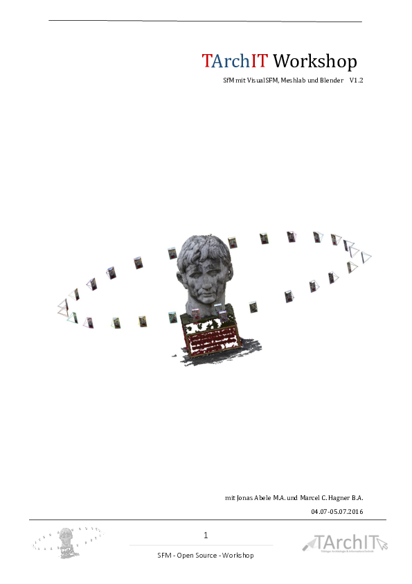 (PDF) TArchIT Workshop SfM mit VisualSFM, Meshlab und Blender