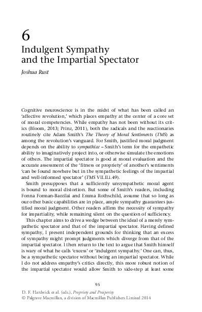 (PDF) Indulgent Sympathy and the Impartial Spectator