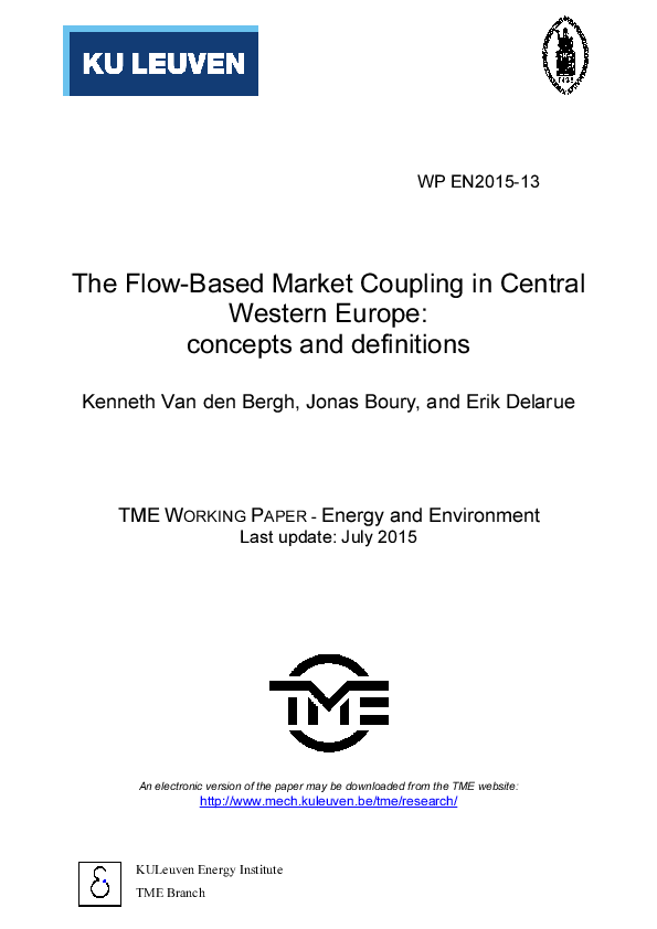 (PDF) The Flow-Based Market Coupling in Central Western Europe ...
