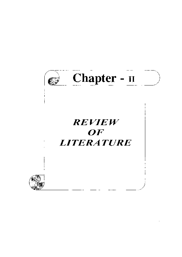 (PDF) Chapter -ii REVIEW OF LITERA TURE