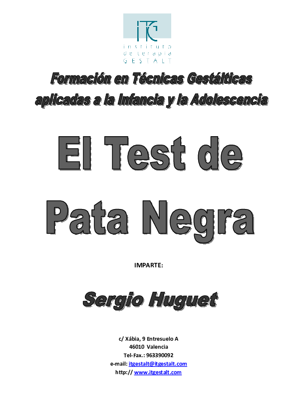 (PDF) El Test de Pata Negra