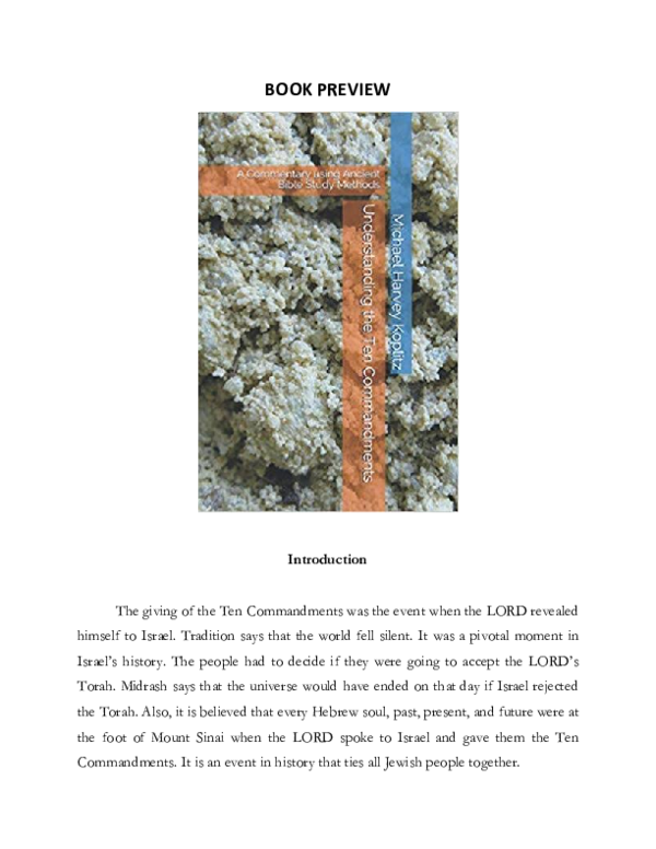 (PDF) BOOK PREVIEW -- Understanding the Ten Commandments using Ancient ...
