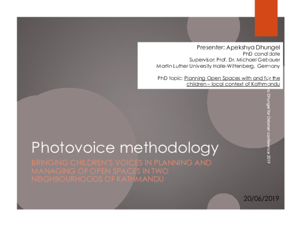 (PDF) Photovoice methodology BRINGING CHILDREN'S VOICES IN PLANNING AND ...