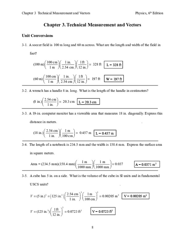 (DOC) Chapter 3. Technical Measurement and Vectors