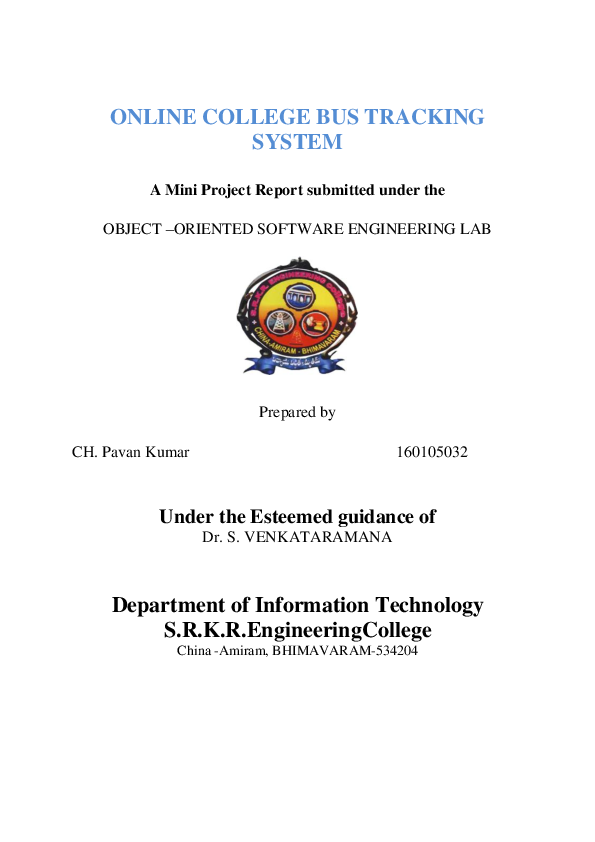 (DOC) College Bus Tracking System Documentation