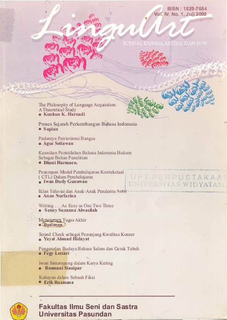 (PDF) Sound Check sebagai Penunjang Kwalitas Konser.