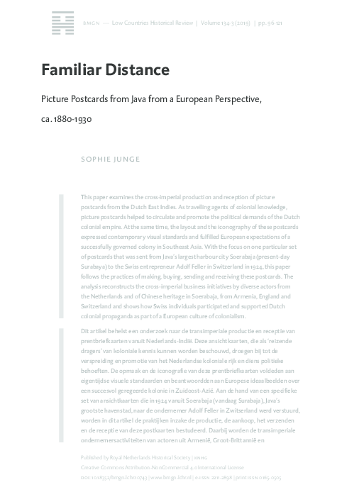 (PDF) Familiar Distance Picture Postcards from Java from a European ...