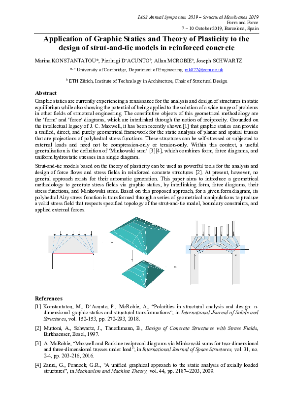 (PDF) Application of Graphic Statics and Theory of Plasticity to the ...
