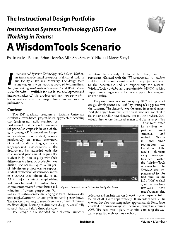 (PDF) The instructional design portfolio