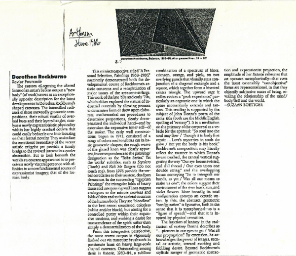 (PDF) Dorothea Rockburne at Xavier Fourcade