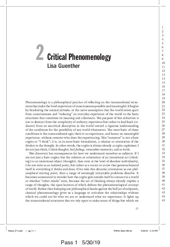 (PDF) Critical Phenomenology
