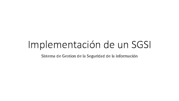 (PPT) SGSI Implementacion