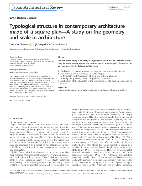 (PDF) Typological structure in contemporary architecture made of a ...