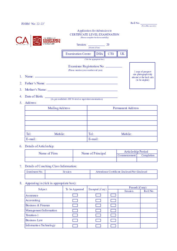 (PDF) Session: 20 (Month & Year) (Tick the appropriate box
