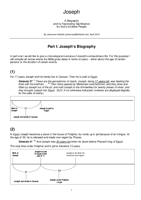 (PDF) Joseph A Biography and its Fascinating Significance for God's ...