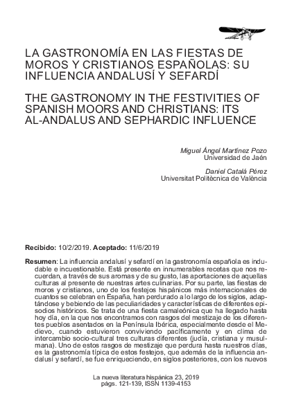 (PDF) LA GASTRONOMÍA EN LAS FIESTAS DE MOROS Y CRISTIANOS ESPAÑOLAS: SU ...