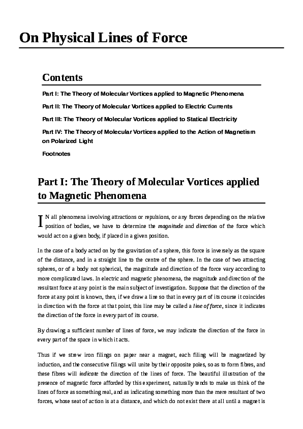 (PDF) On Physical Lines of Force